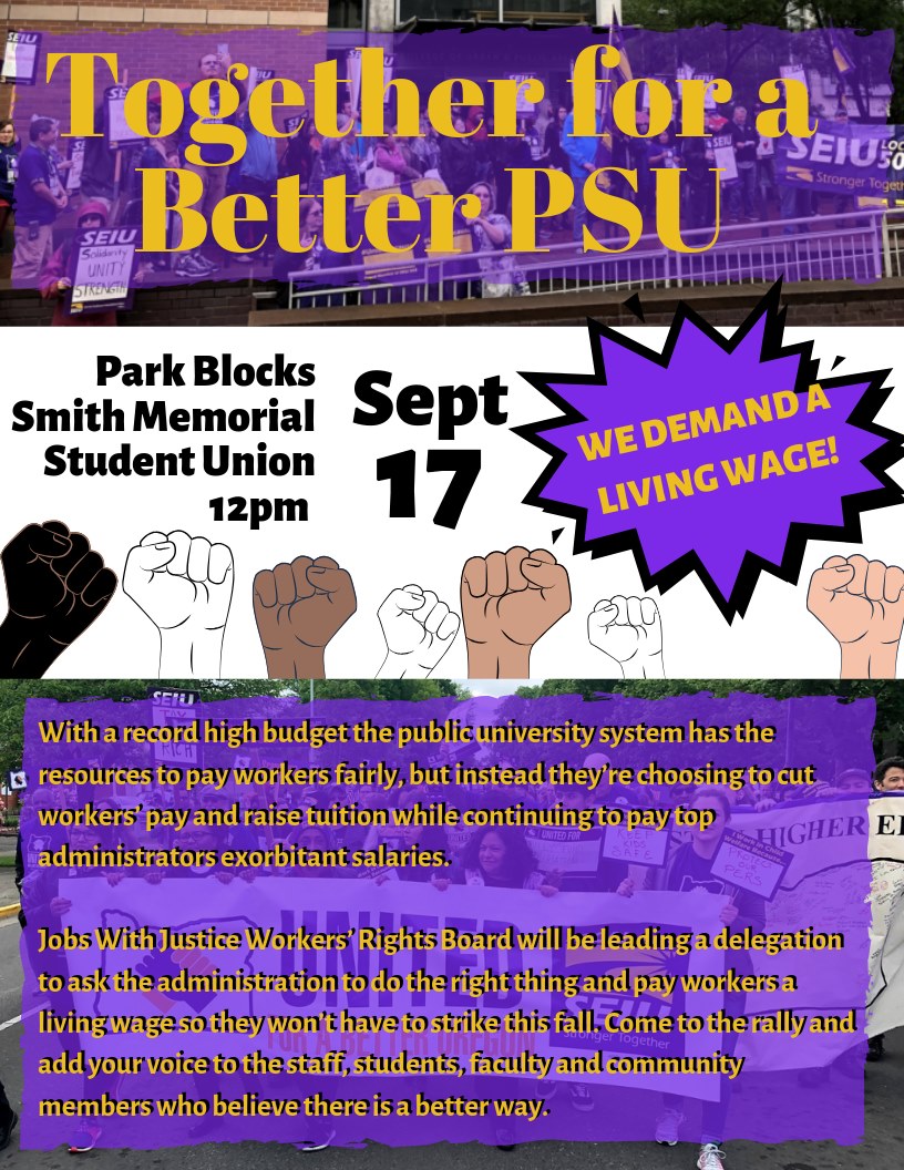 PSU AAUP | Rally to Support SEIU Workers