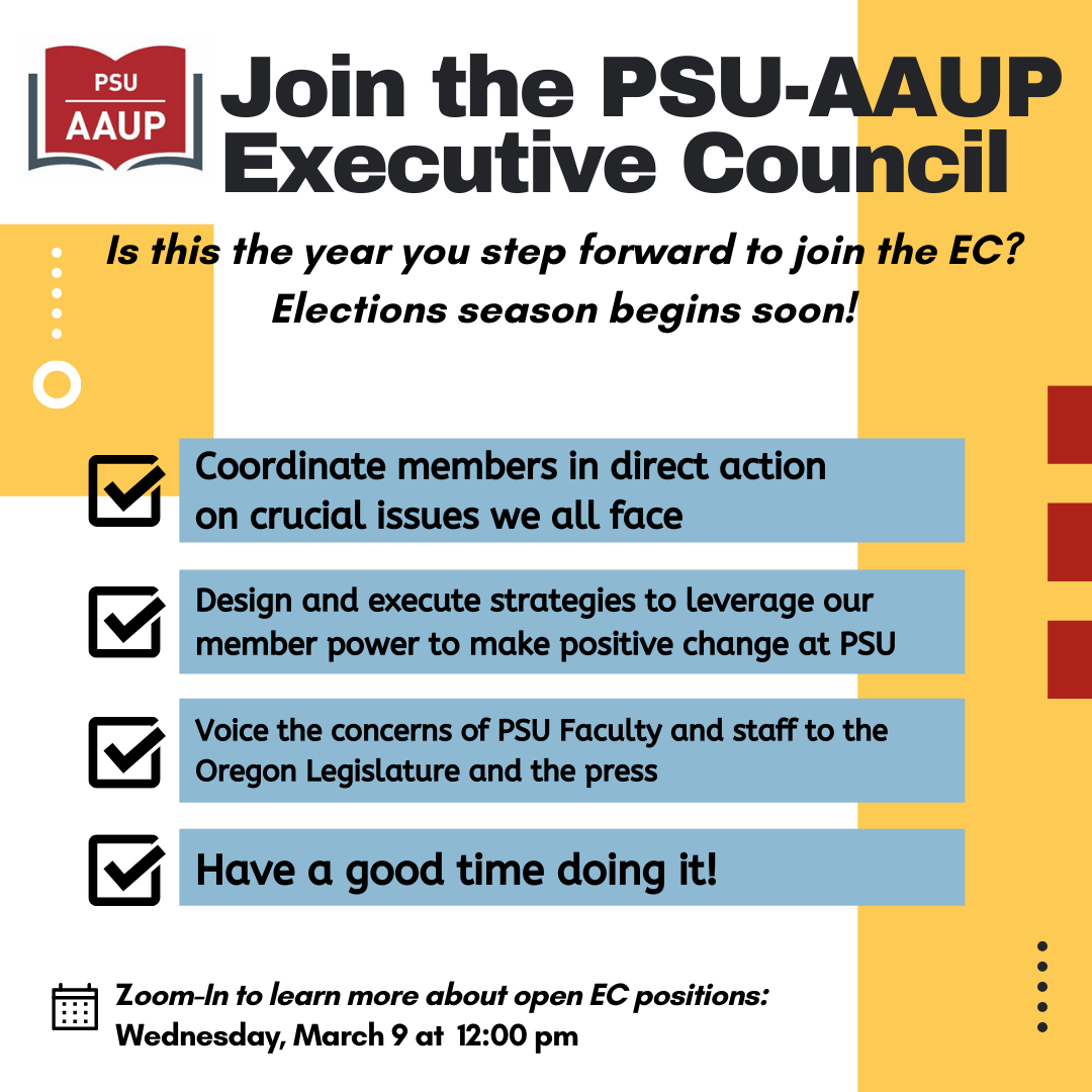 PSU AAUP | Learn About Open Executive Council Positions